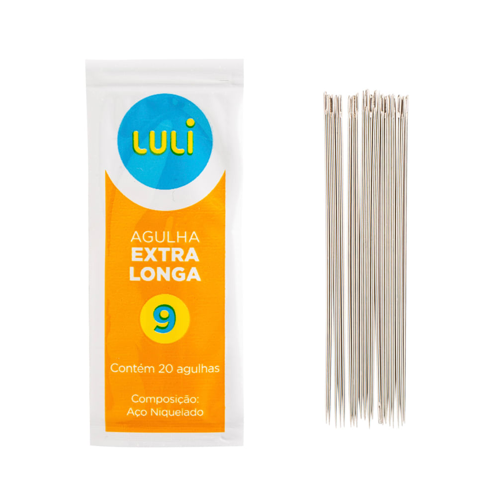 Agulha de Mao Luli Extra Longa N°9 | Maluli Armarinhos - maluli